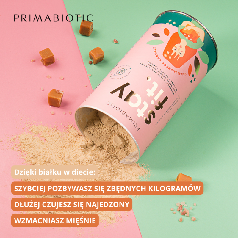 Primabiotic Stay Fit Malinowy shake • cena | opinie • AptekaPrima