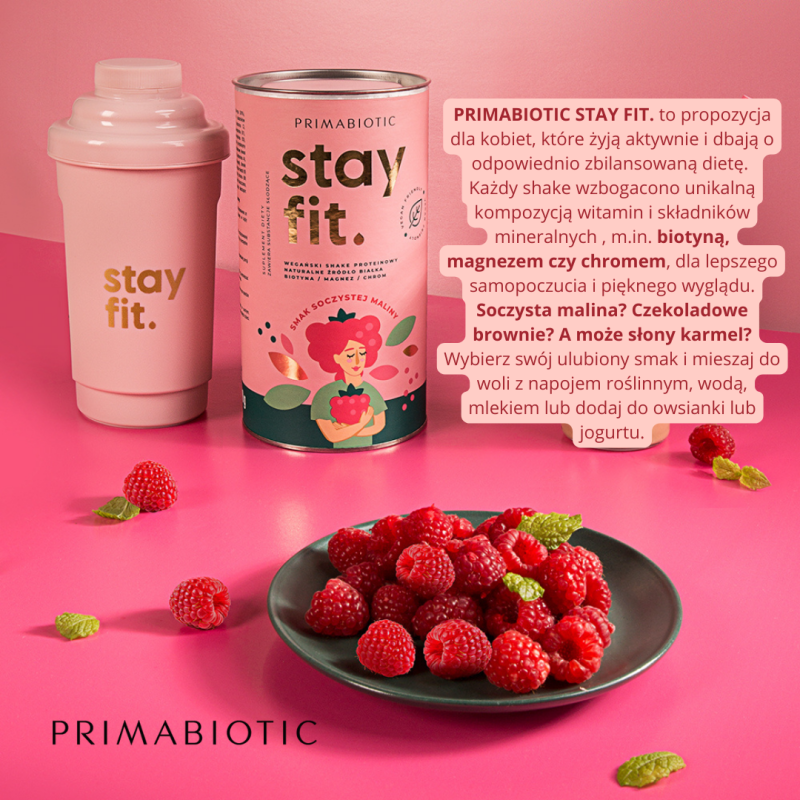 Primabiotic Stay Fit shake proteinowy • cena | opinie • AptekaPrima