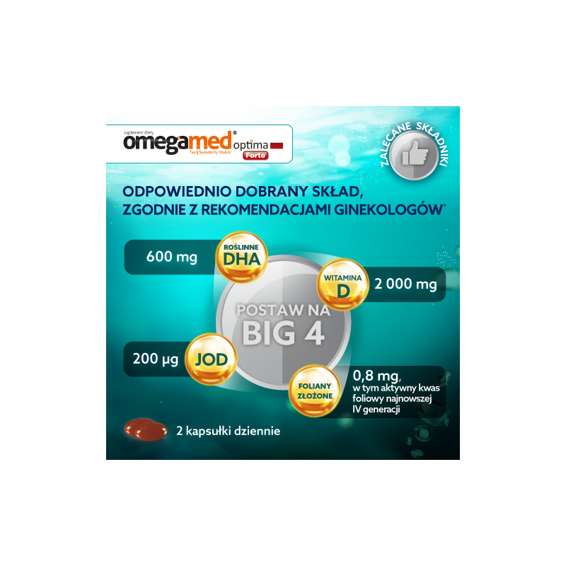 OmegaMed Optima Forte od 13 tygodnia ciąży 60 kapsułek