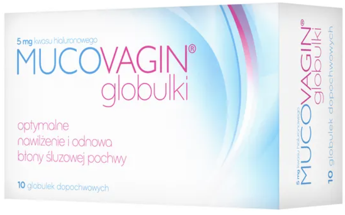Mucovagin globulki - nawilżenie i odnowa błony śluzowej pochwy